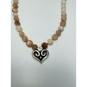 Brighton | Jewelry | Brighton Alcazar Heart Necklace Featuring Faceted ...
